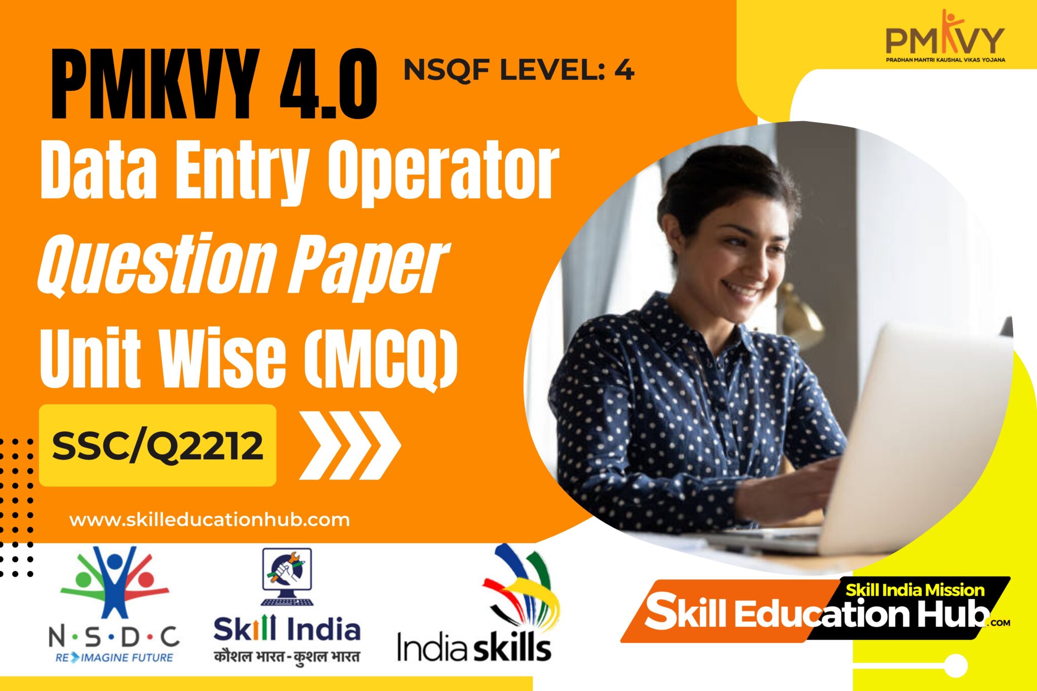PMKVY 4.0 Data Entry Operator Question Paper Unit Wise [MCQ ...