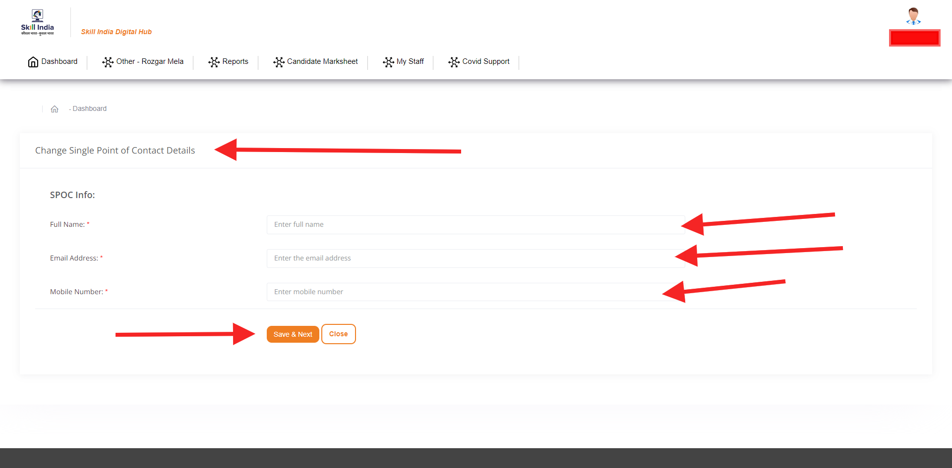 How to Change SPOC Details at Skill India Portal – Skilleducationhub